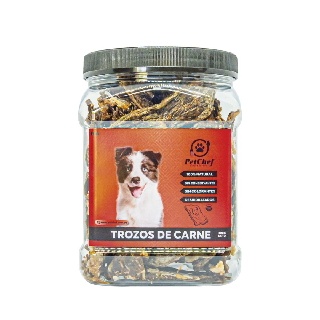 Trozos de carne – FRASCO 300gr – PetChef Paraguay